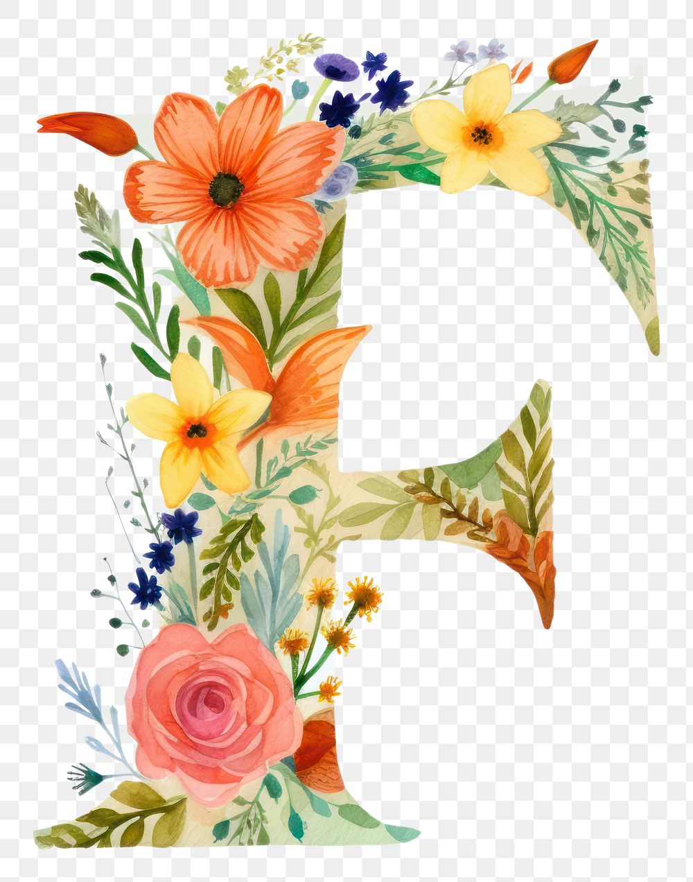 PNG Floral alphabet F flower | Free PNG - rawpixel
