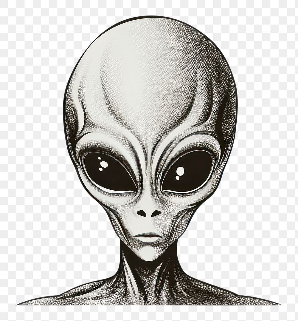PNG Alien drawing sketch illustrated. | Free PNG - rawpixel