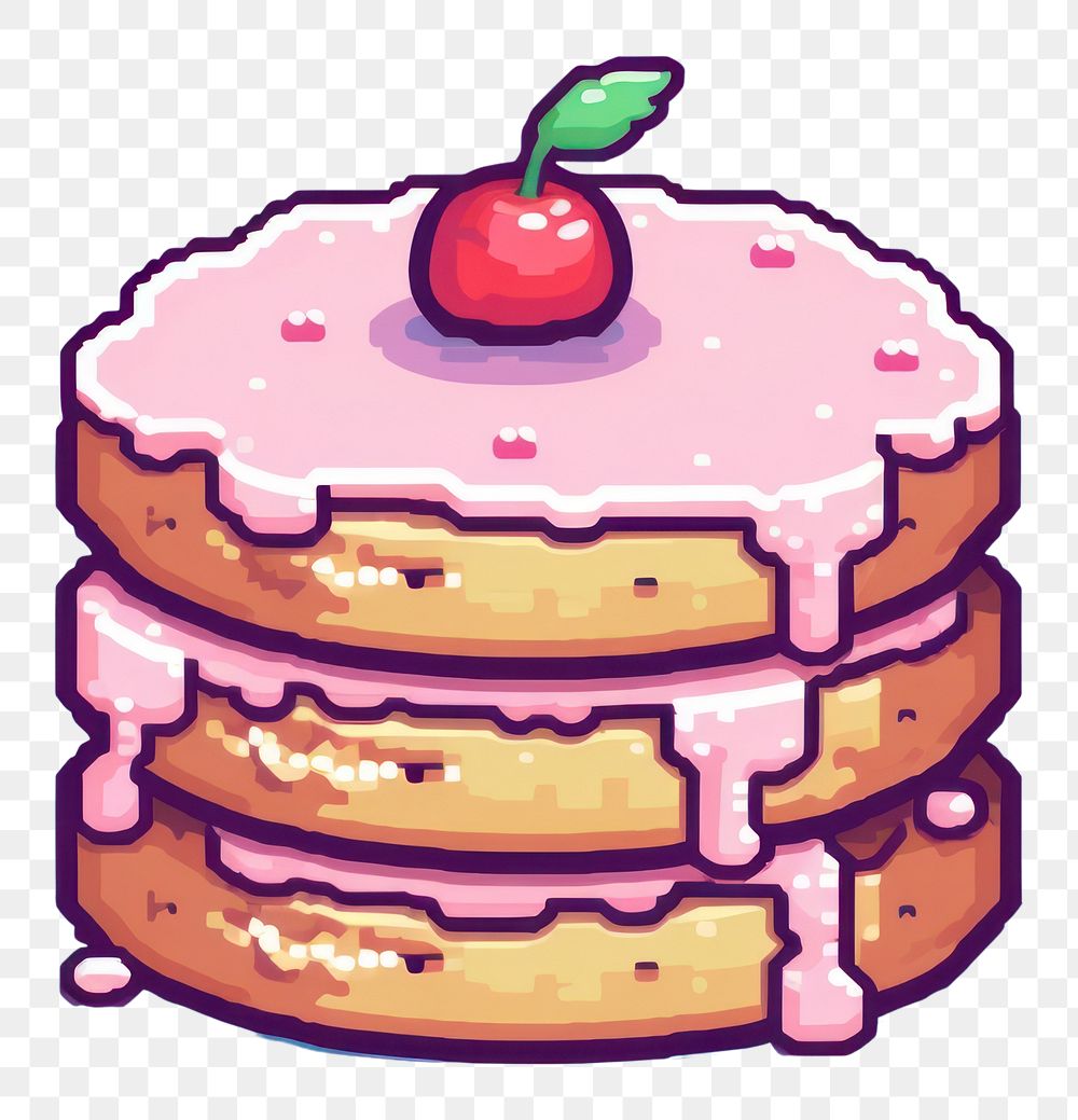 PNG Pancake pixel dessert food | Free PNG - rawpixel