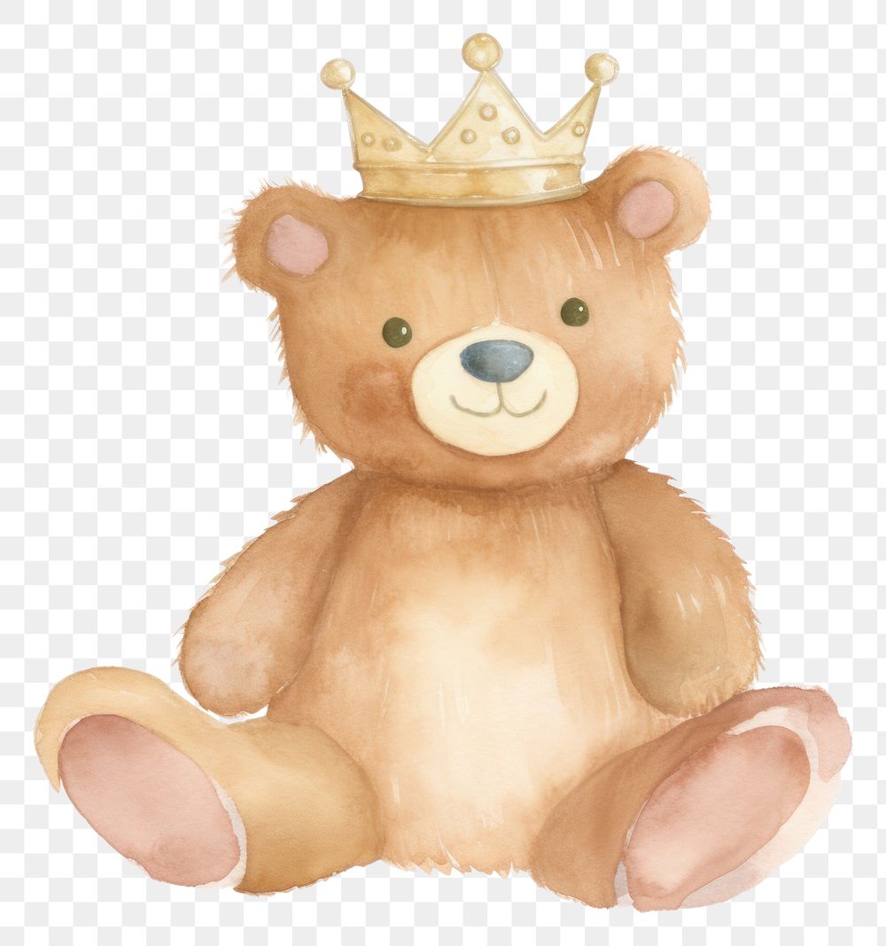 PNG Teddy bear crown toy | Free PNG - rawpixel