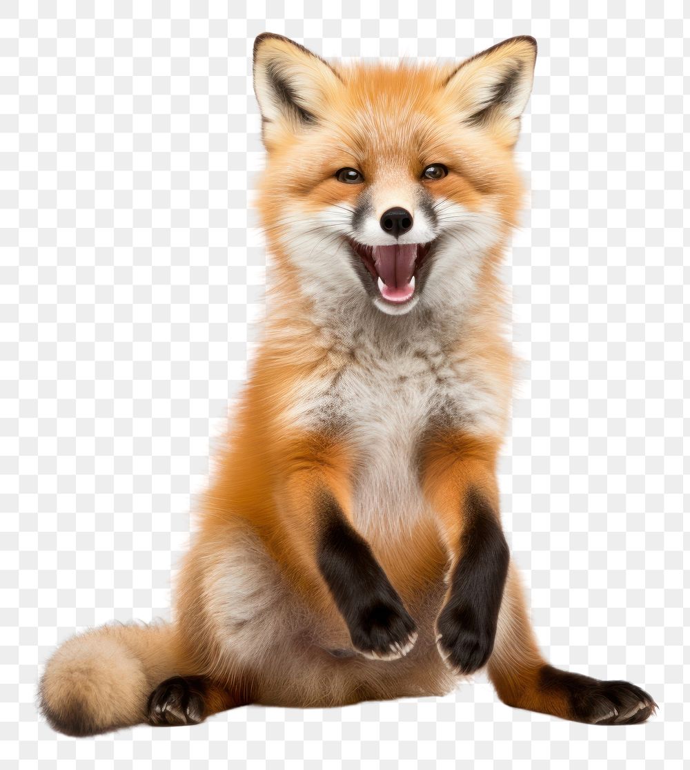 PNG Happy smiling dancing fox | Premium PNG - rawpixel
