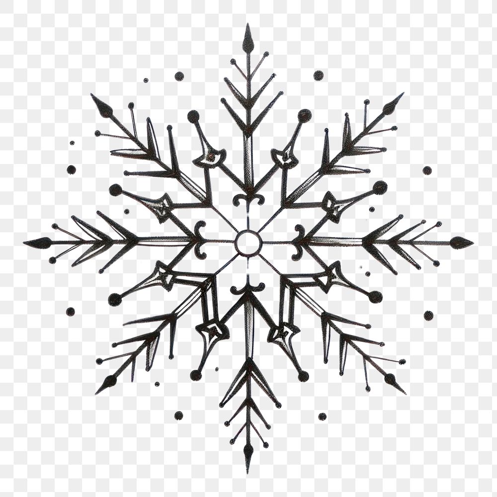 PNG Snowflake png snowflake drawing | Premium PNG - rawpixel