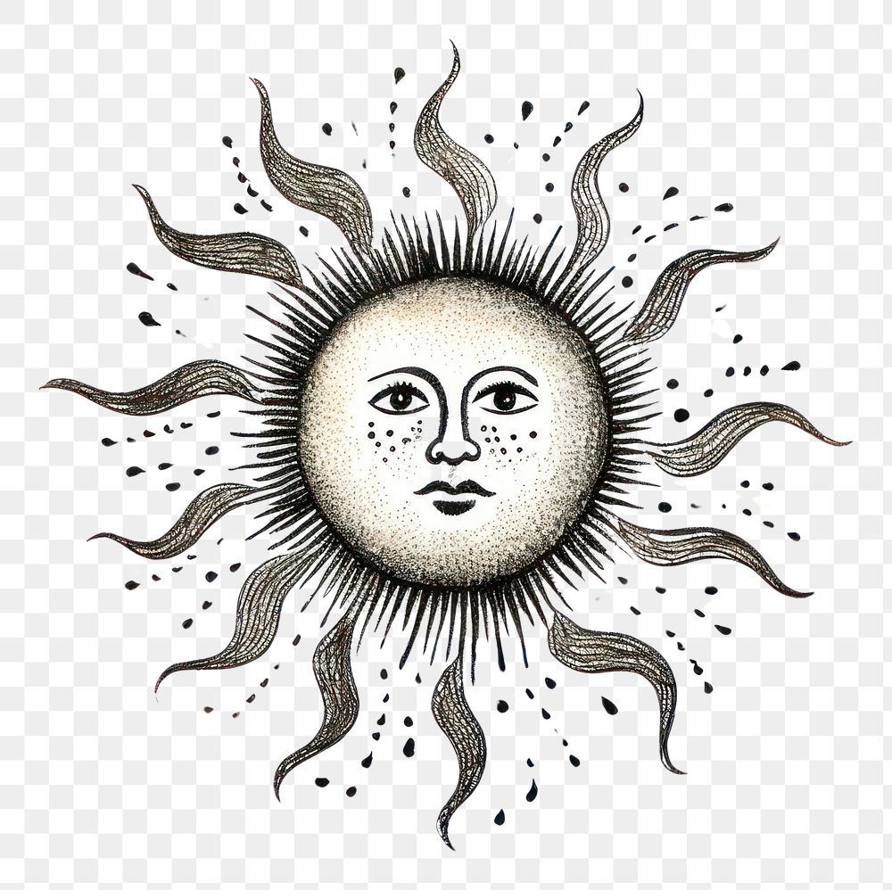 PNG Sun drawing sketch illustrated. | Premium PNG - rawpixel