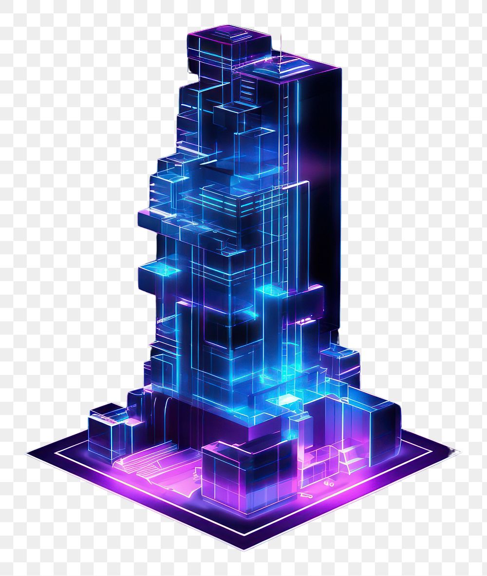 PNG Neon building tower light | Premium PNG - rawpixel
