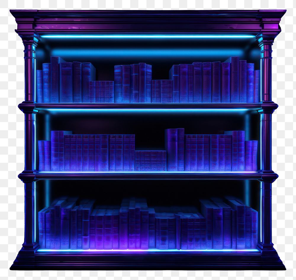PNG Neon book shelf light | Free PNG - rawpixel