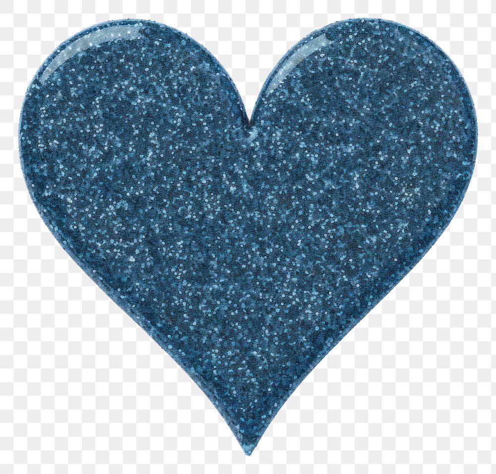 PNG Blue heart icon glitter | Free PNG - rawpixel