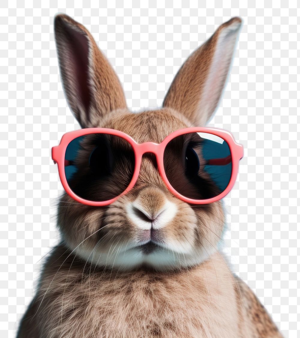PNG Rabbit sunglasses mammal animal. | Premium PNG - rawpixel