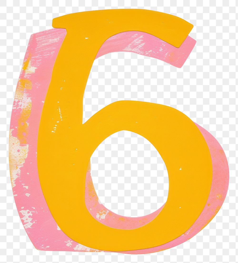 PNG Cute number letter 6 | Free PNG - rawpixel