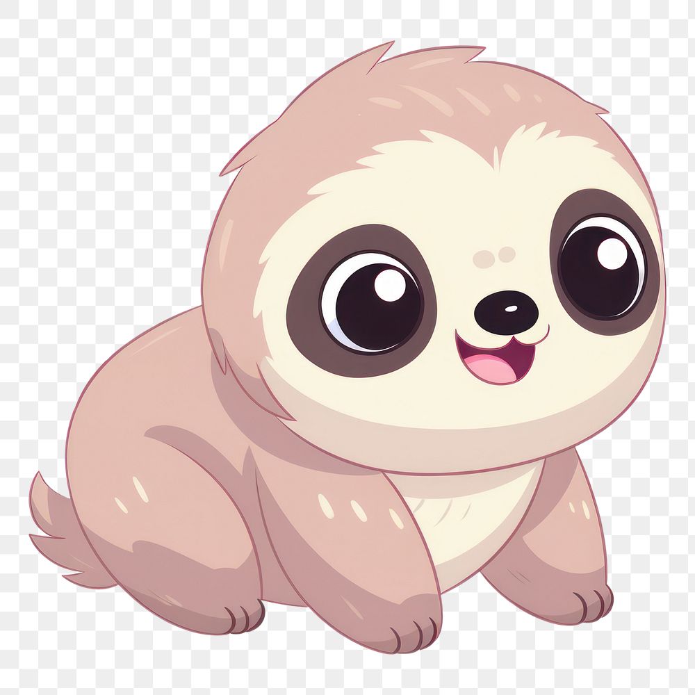 Cute baby sloth cartoon drawing | Free PNG - rawpixel