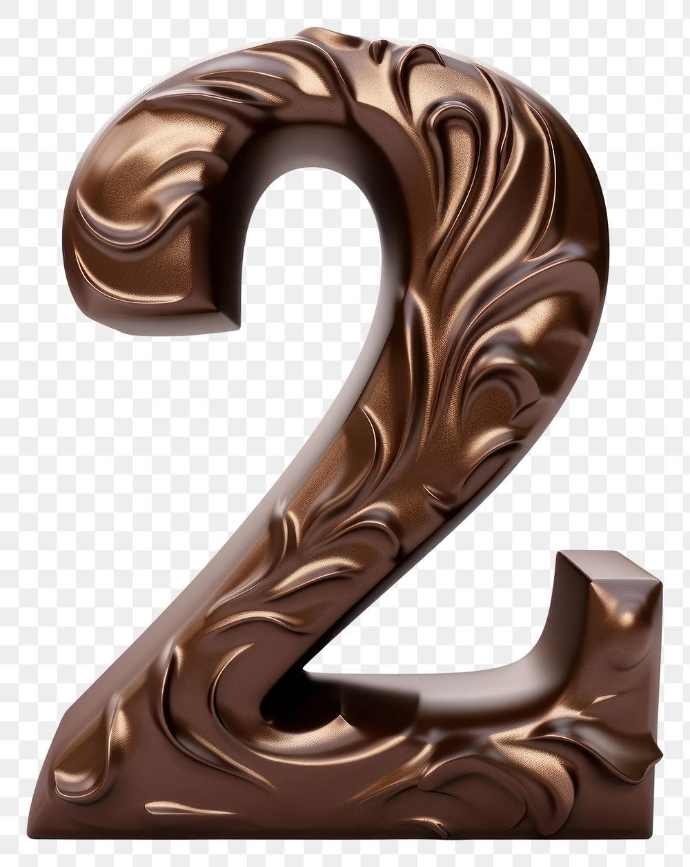 PNG Letter 2 number brown | Free PNG - rawpixel