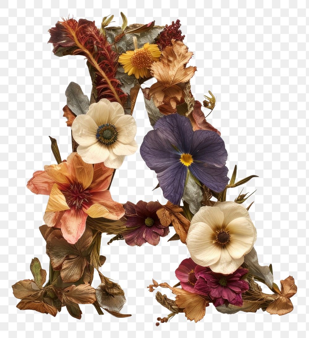 PNG Alphabet font flower art | Free PNG - rawpixel