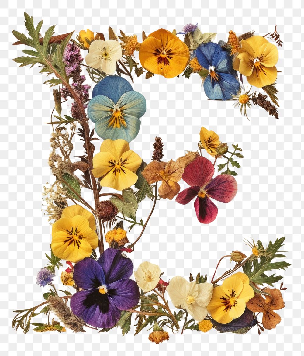 PNG Alphabet E font flower | Premium PNG - rawpixel