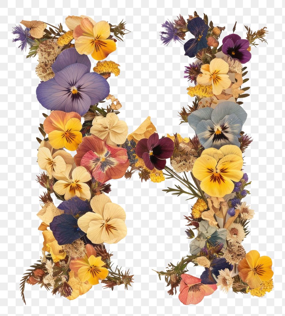 PNG Alphabet H font flower | Free PNG - rawpixel