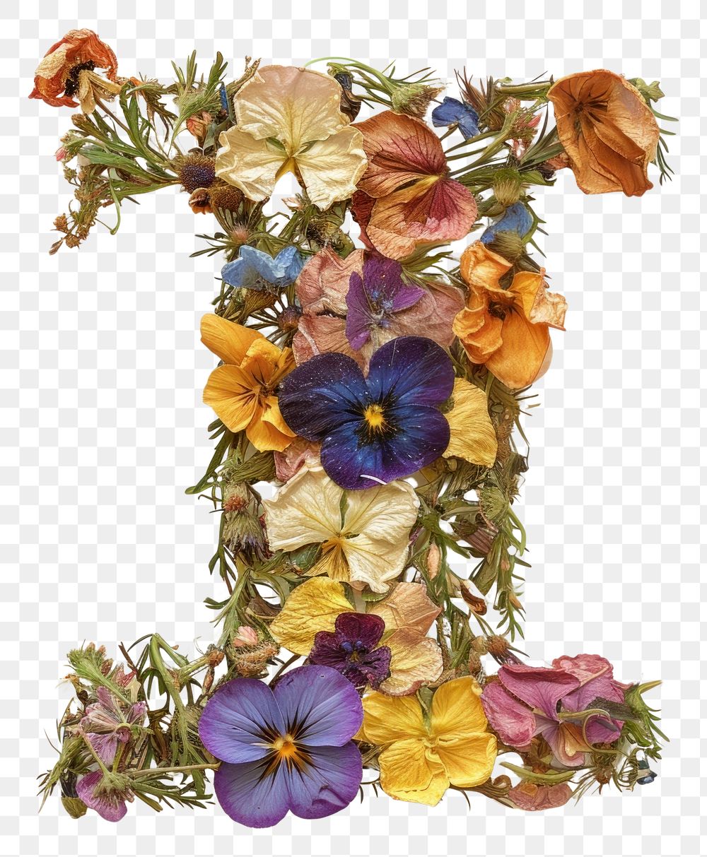 PNG Alphabet I font flower | Free PNG - rawpixel