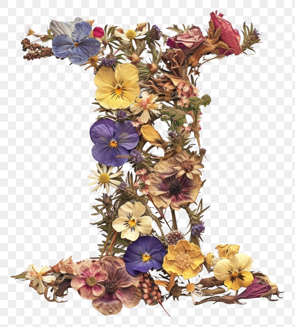 PNG Alphabet I font flower | Premium PNG - rawpixel