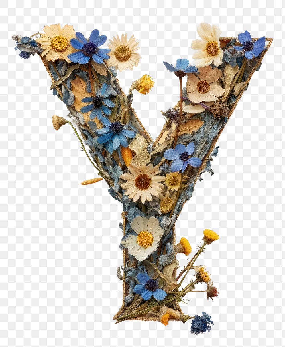 PNG Alphabet Y font flower | Premium PNG - rawpixel