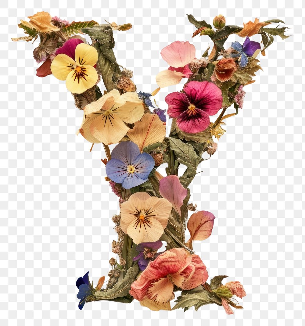 PNG Alphabet Y font flower | Premium PNG - rawpixel