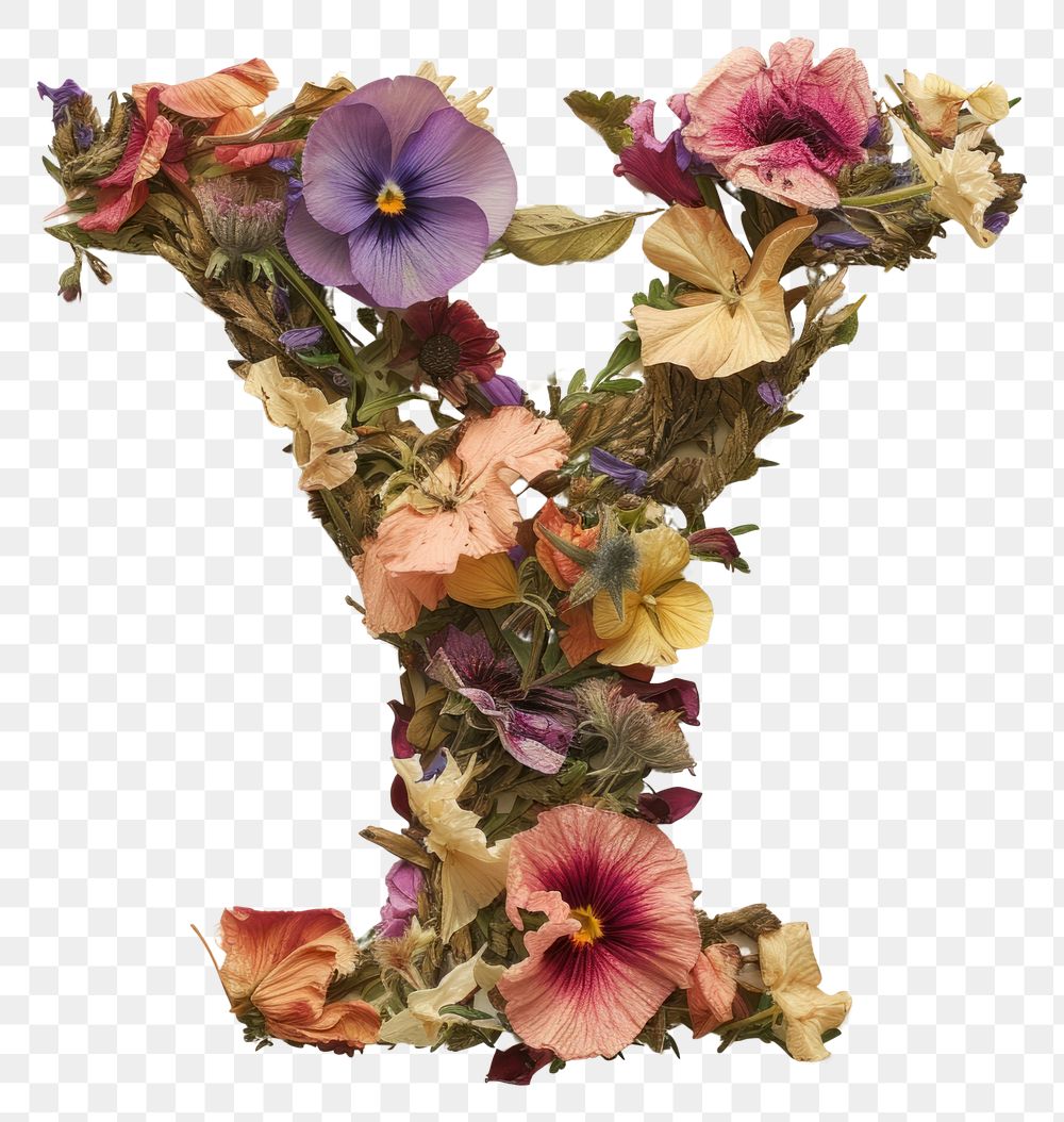 PNG Alphabet Y font flower | Premium PNG - rawpixel