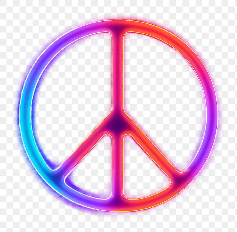 PNG Peace Sign neon purple | Premium PNG - rawpixel