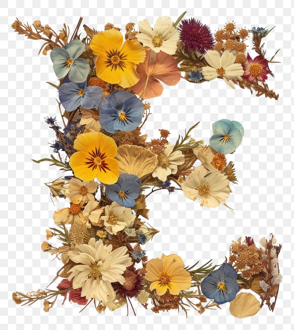 PNG Alphabet E font flower | Premium PNG - rawpixel