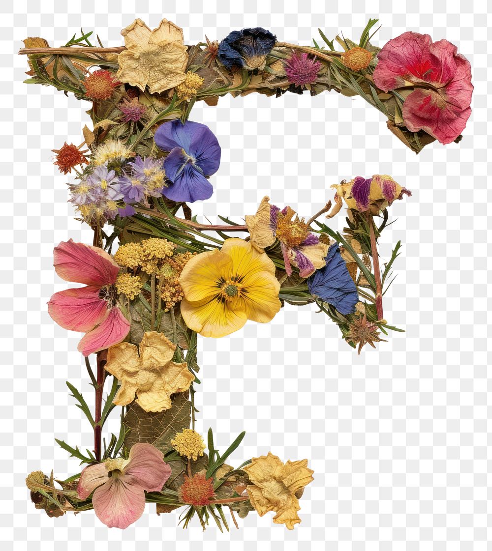 PNG Alphabet F font flower | Premium PNG - rawpixel