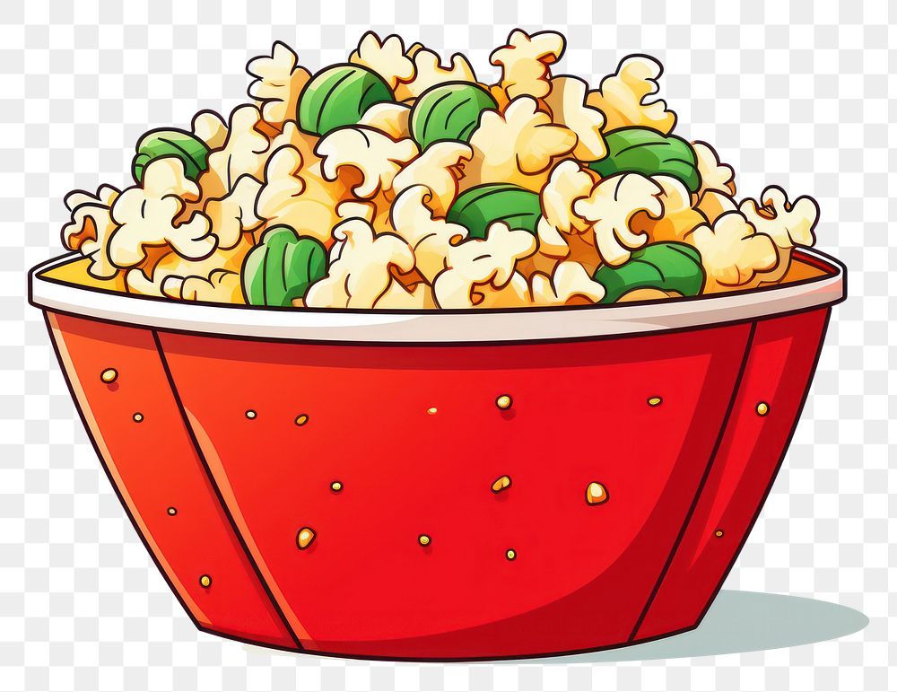 PNG Popcorn bowl popcorn cartoon | Free PNG - rawpixel