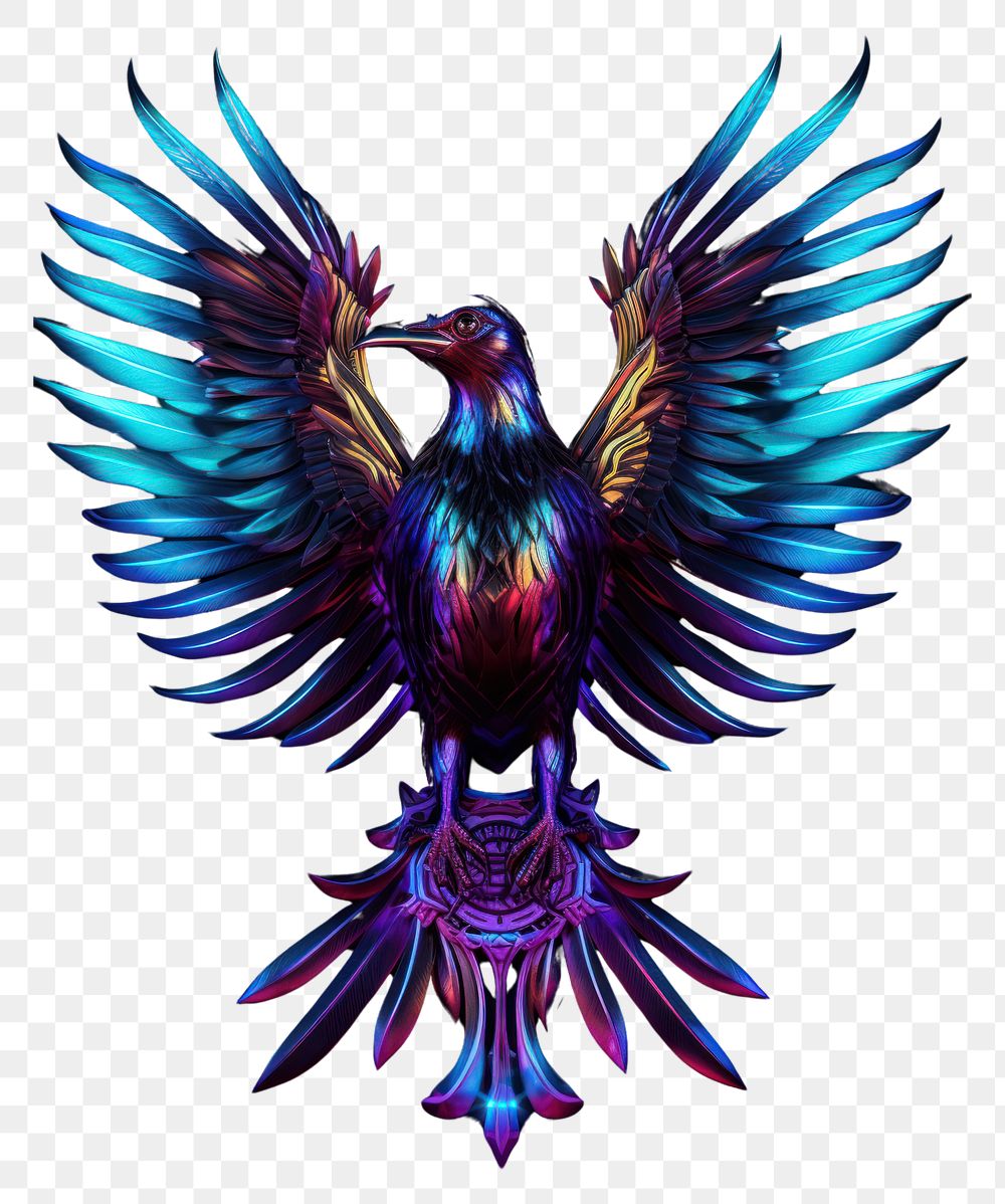 PNG Neon crow purple animal | Free PNG - rawpixel