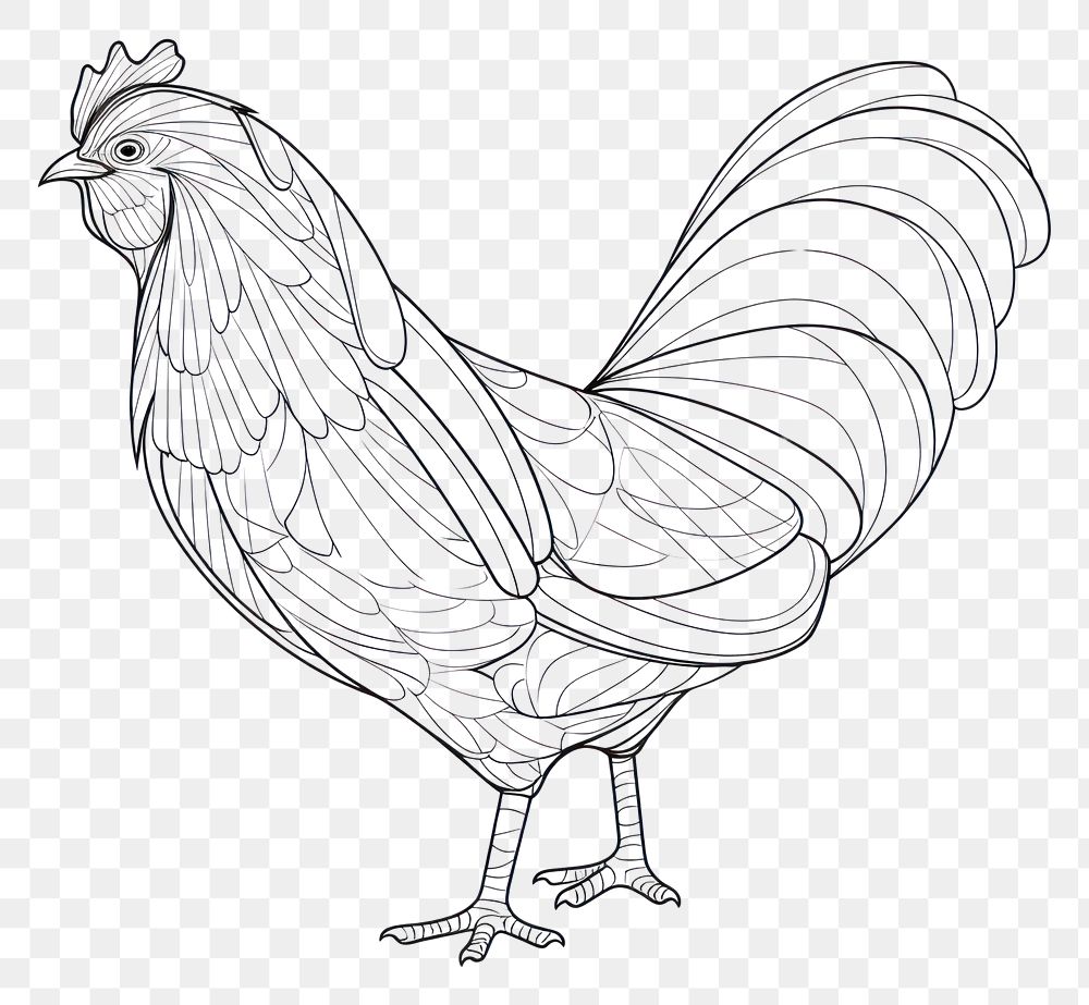 PNG Chicken outline sketch poultry | Free PNG - rawpixel