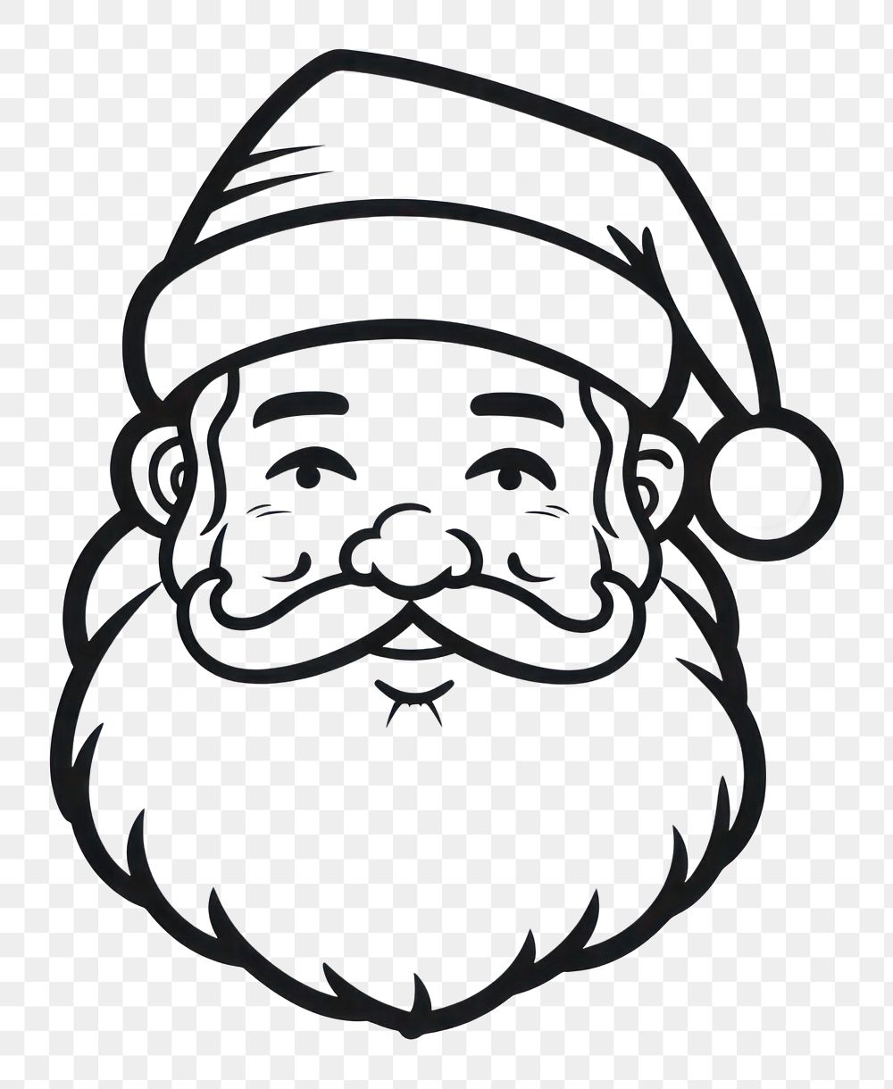 PNG Santa outline sketch drawing | Free PNG - rawpixel