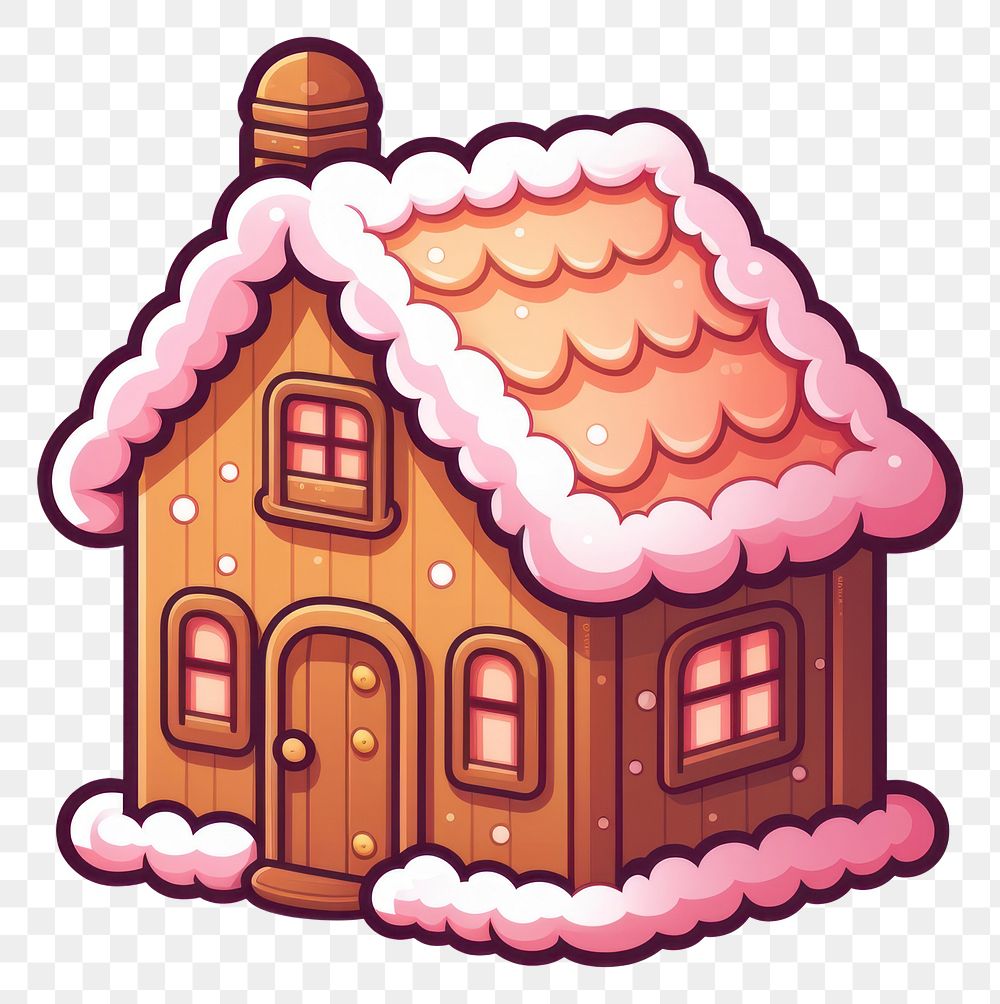 PNG Gingerbread house pixel architecture | Free PNG - rawpixel