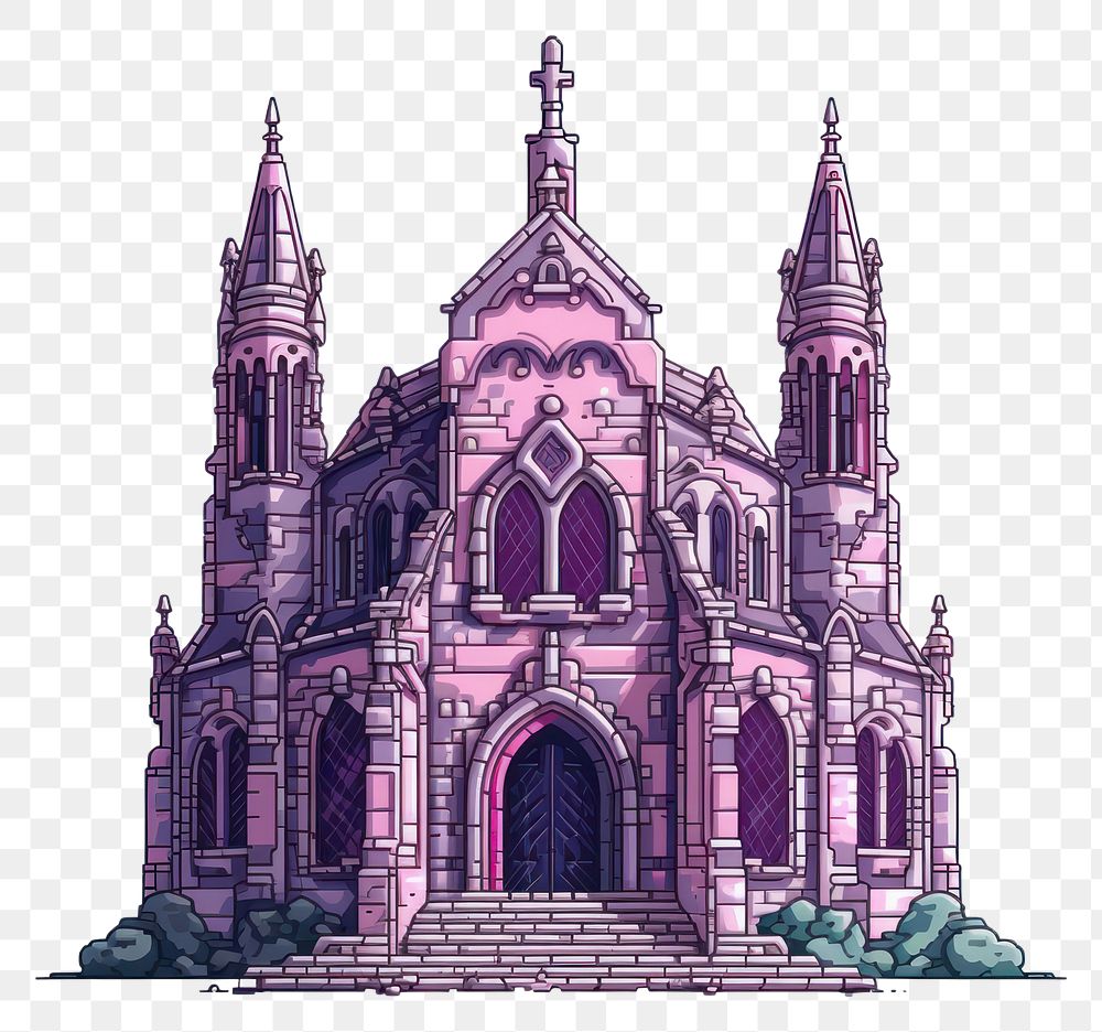 PNG Gothic architecture pixel building | Free PNG - rawpixel