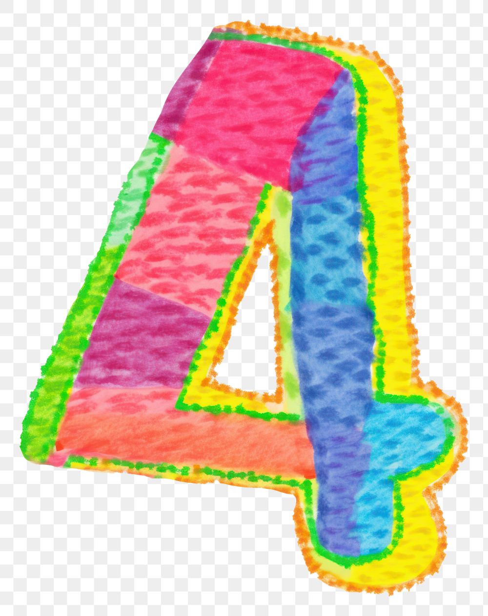 PNG Number letter 4 vibrant | Premium PNG - rawpixel