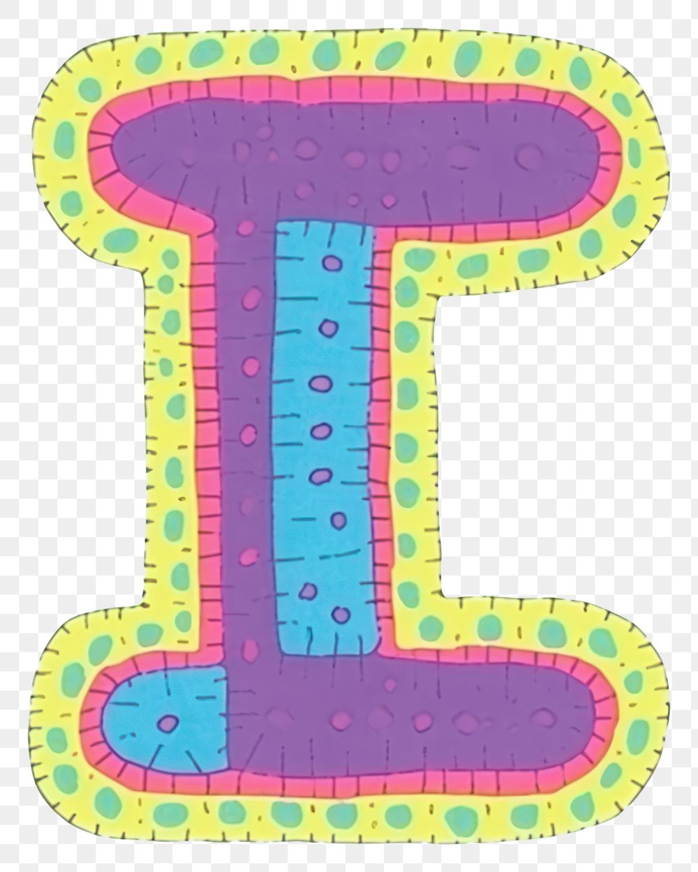 PNG Letter i vibrant colors | Free PNG - rawpixel
