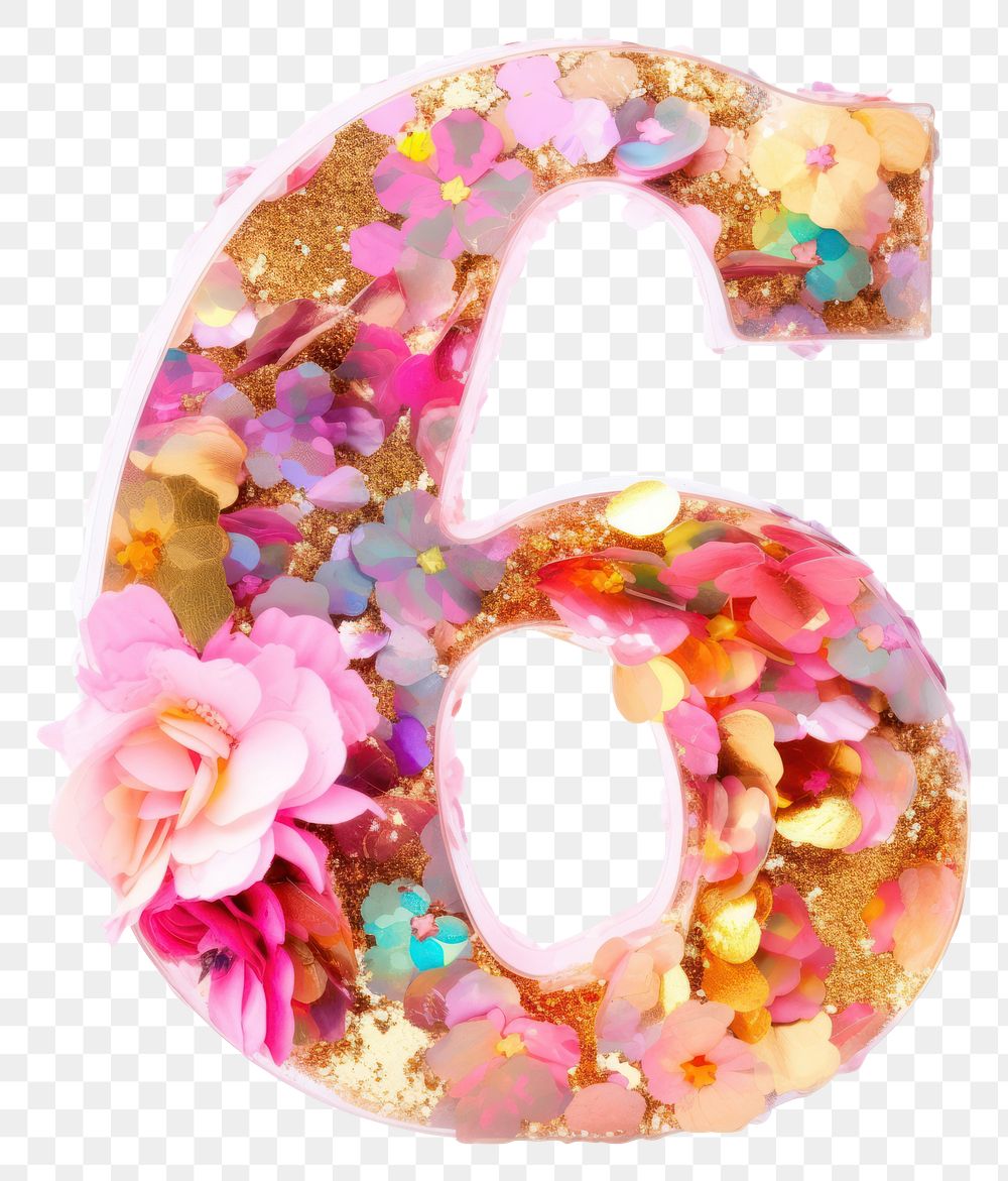 PNG Glitter letter number 6 | Premium PNG - rawpixel