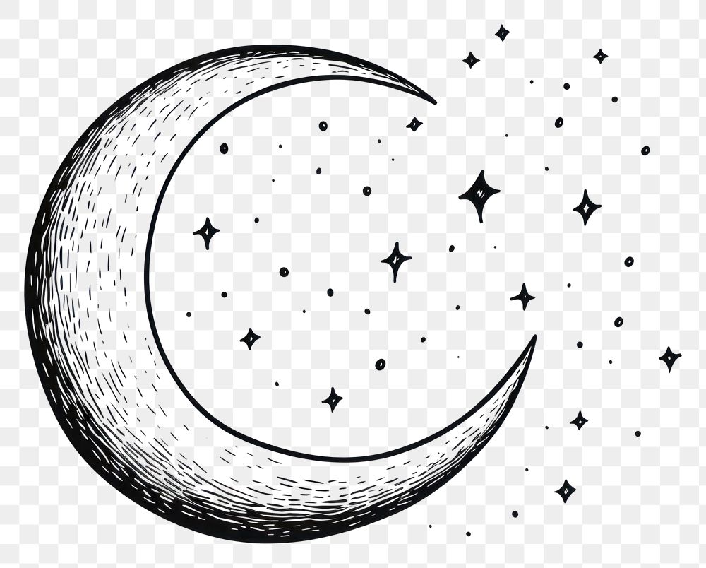 PNG Moon moon astronomy sketch. | Free PNG - rawpixel