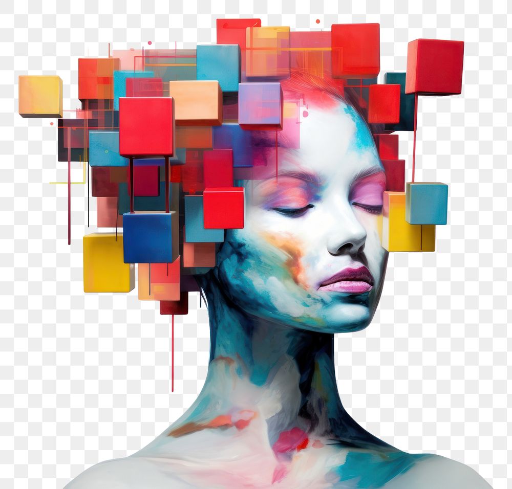 PNG Colorful portrait adult head. | Premium PNG - rawpixel