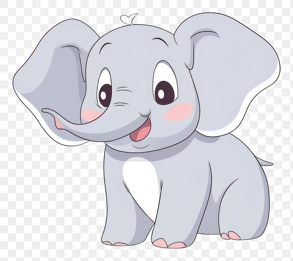 Elephant cartoon style elephant drawing | Free PNG - rawpixel