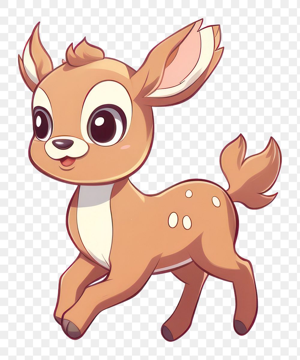 Raindeer cartoon style animal drawing | Premium PNG - rawpixel