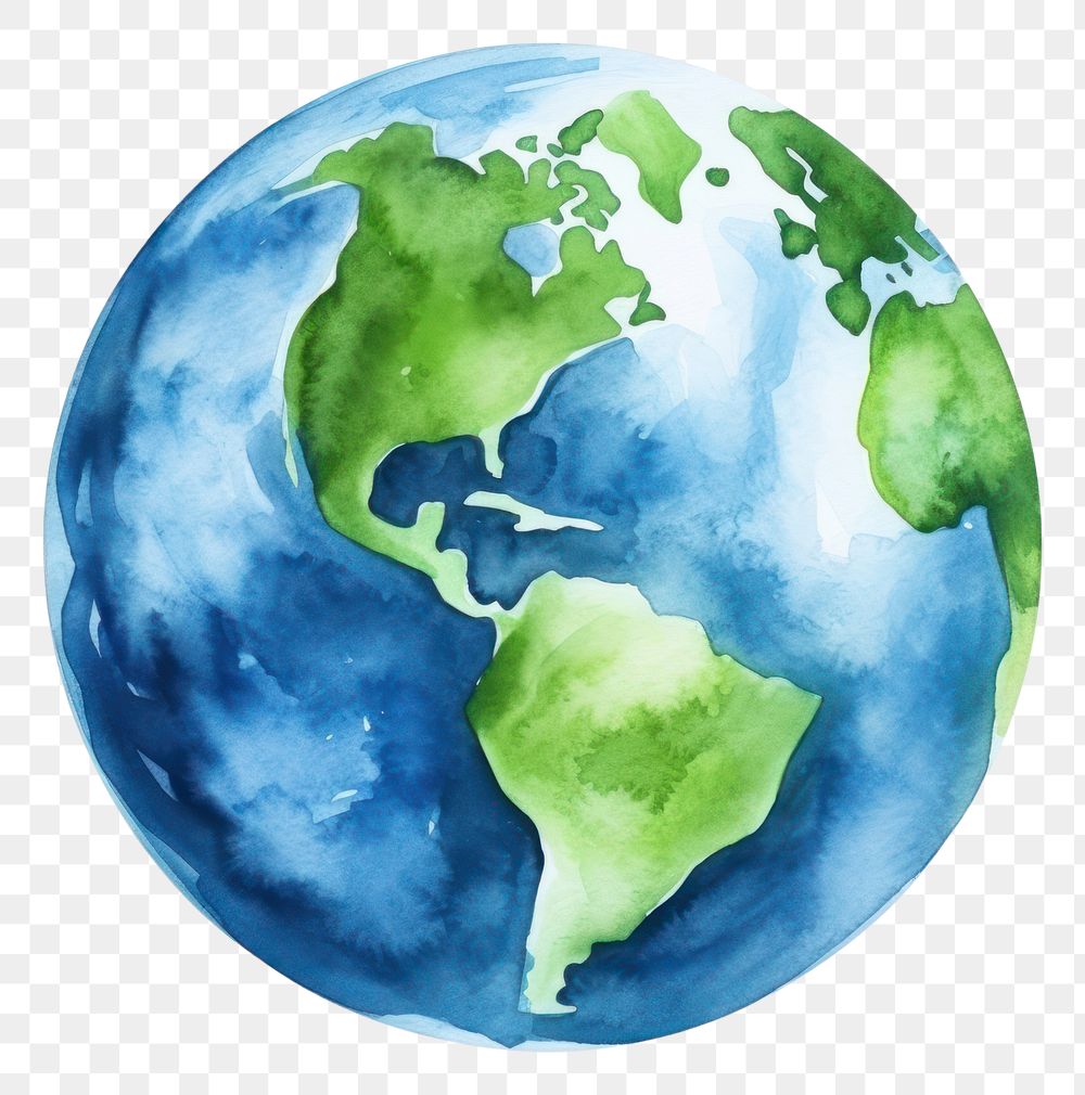 PNG Green earth watercolor art | Free PNG - rawpixel