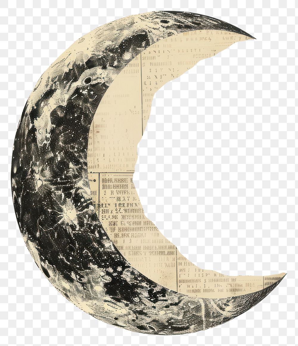 PNG Ephemera paper moon astronomy | Premium PNG - rawpixel