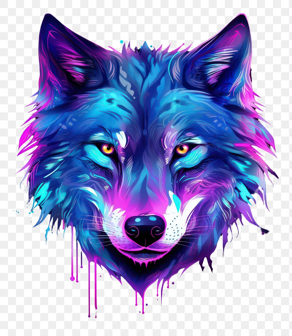 PNG Neon wolf animal mammal | Premium PNG - rawpixel