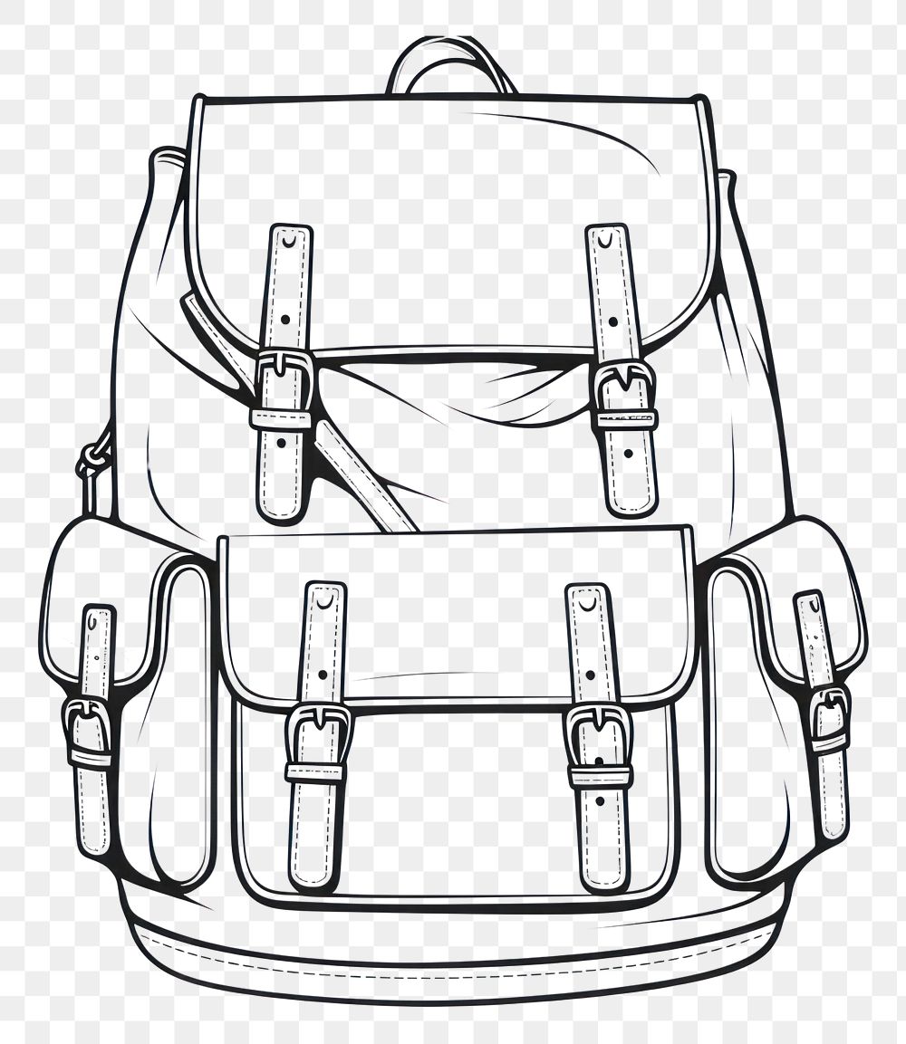 PNG Backpack sketch drawing bag. | Free PNG - rawpixel