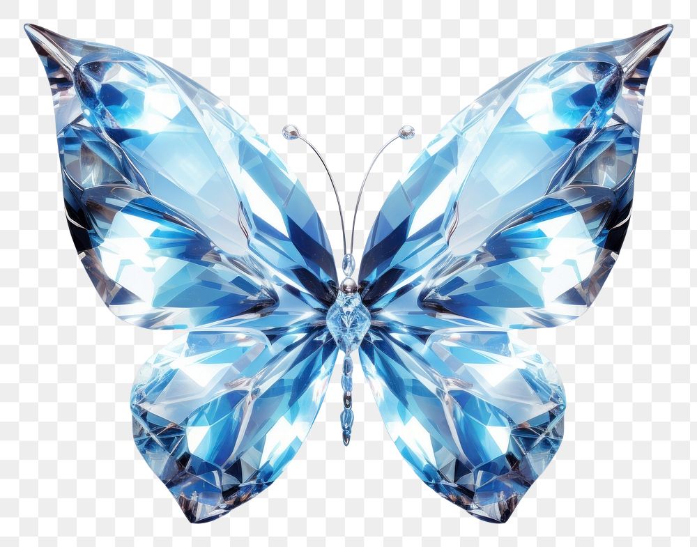 PNG Butterfly gemstone crystal white | Premium PNG - rawpixel
