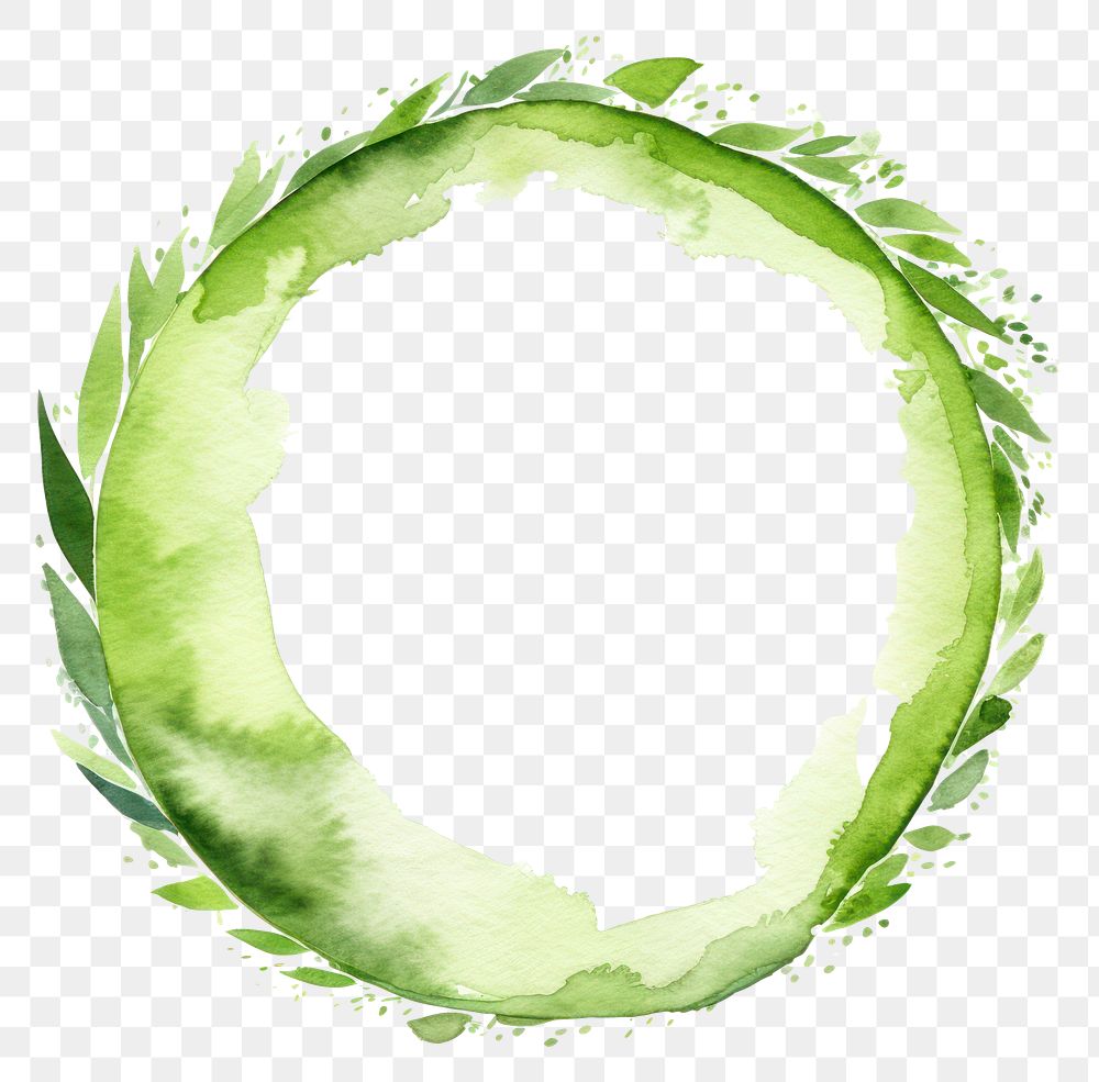 PNG Matcha border watercolor wreath | Premium PNG - rawpixel