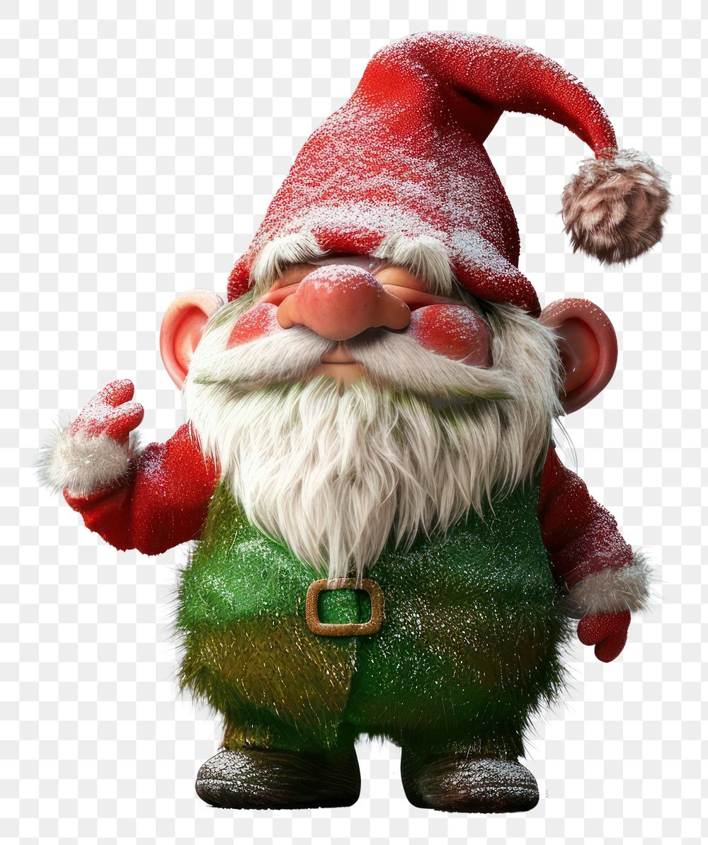 PNG dwarf christmas figurine cartoon. | Free PNG - rawpixel