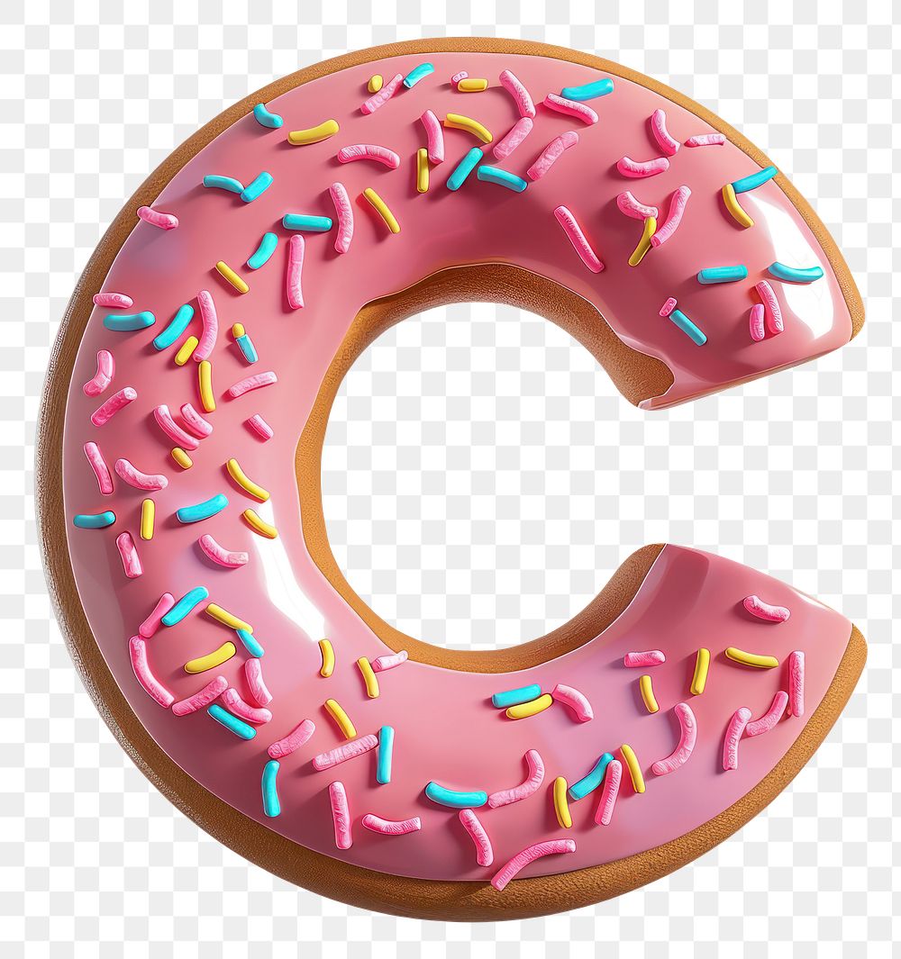 PNG Donut Alphabet Shaped C | Free PNG - rawpixel