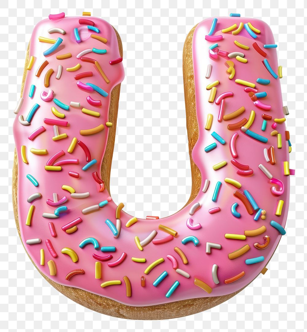 PNG Donut Alphabet Shaped U | Premium PNG - rawpixel