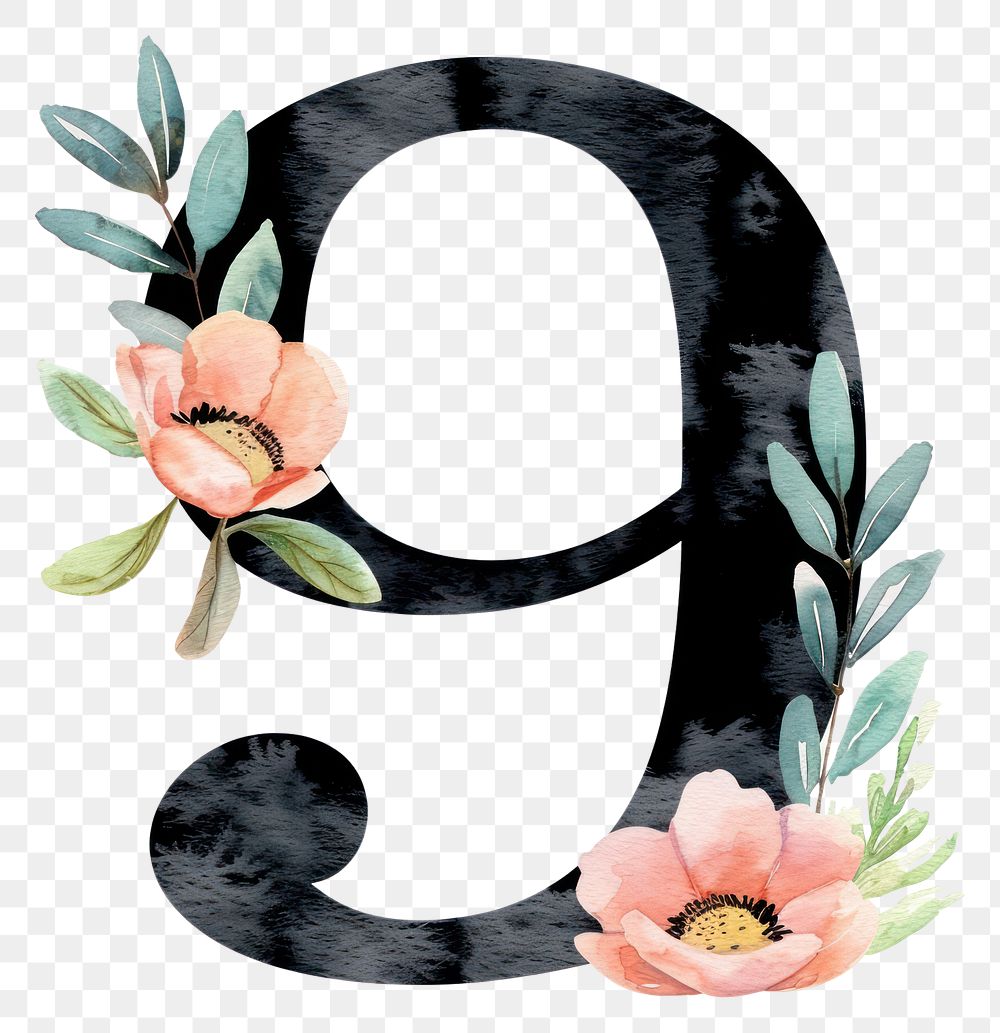 PNG Flower number font | Free PNG - rawpixel