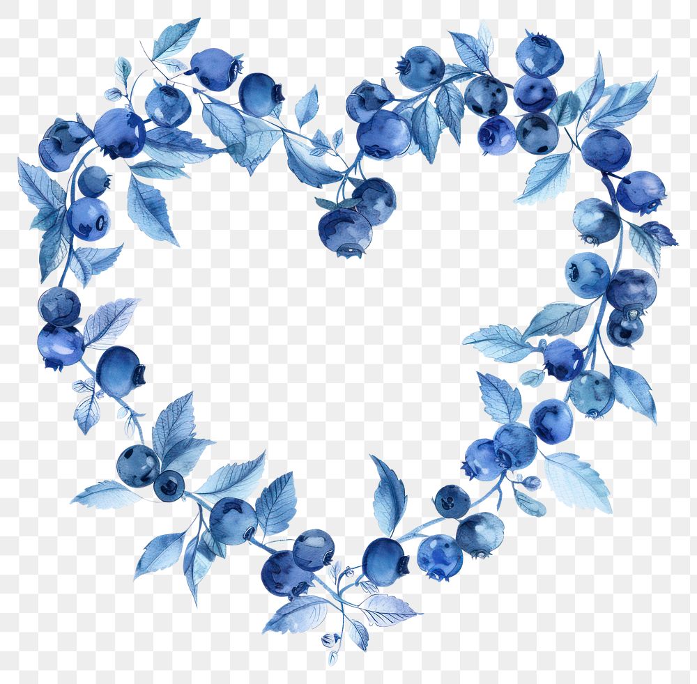 PNG Blueberry border watercolor fruit | Premium PNG - rawpixel
