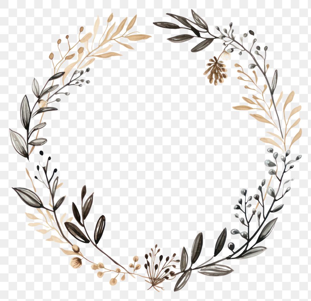 PNG Botanical circle frame pattern | Free PNG - rawpixel